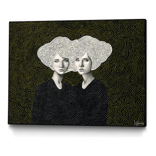 Orla and Olinda Art block Framed Canvas, 20"x16" - Contemporary ...