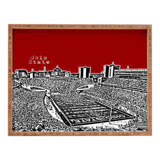 Deny Designs Bird Ave Ohio State Buckeyes Red Rectangular Tray, Large ...