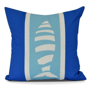 Puzzle Fish, Animal Print Pillow, 26"x26" - Beach Style - Decorative ...