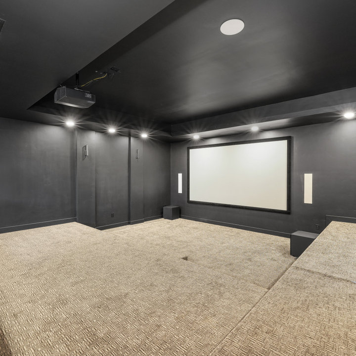 75 Basement with Black Walls Ideas You'll Love - March, 2025 | Houzz