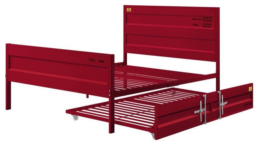 Cargo Full Bed, Red - Industrial - Platform Beds - by Bison Commerce ...