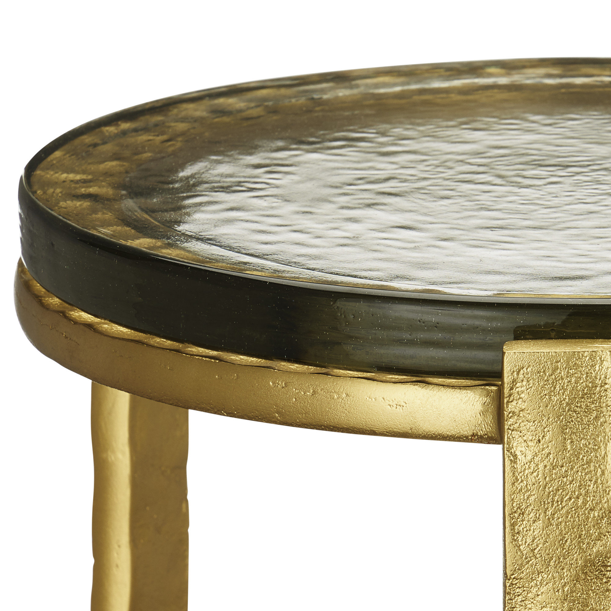 Acea Gold Drinks Table - Contemporary - Side Tables And End Tables - by ...