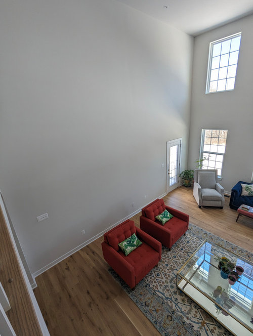 Ideas for our large bare living room walls, high ceilings | Houzz Forum