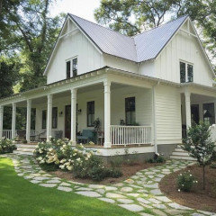 Exterior color advice with silver metal roof | Houzz Forum