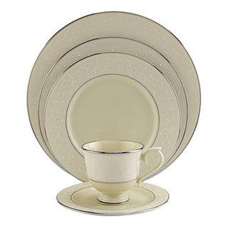 Lenox Pearl Innocence Bone China 5 Piece Dinnerware Set, Service for 1 ...