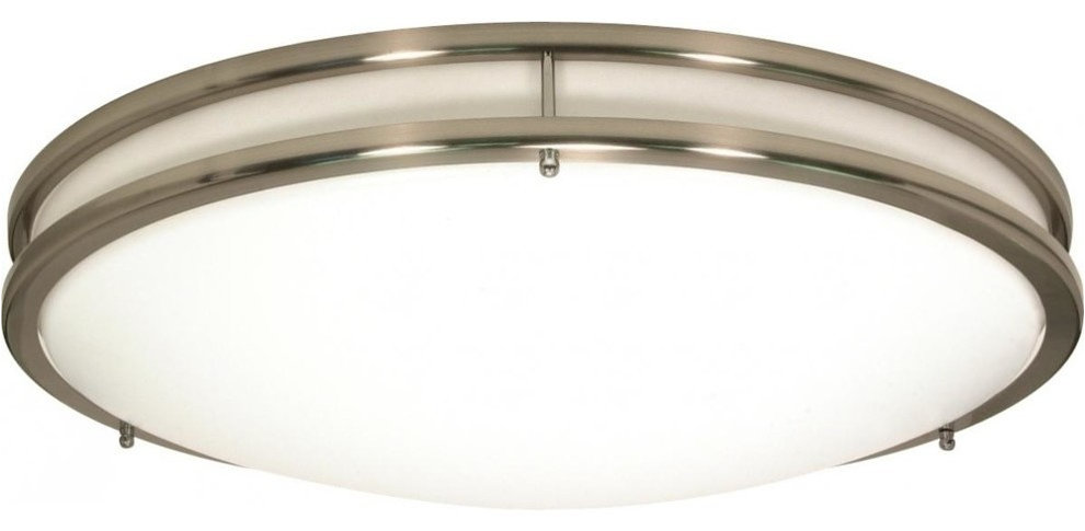 Nuvo Glamour LED 17in Flush Mount Light Fixture, Brushed Nickel ...