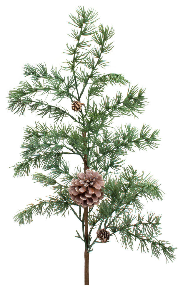 Pine Spray With Pine Cones, 6-Piece Set - Traditional - Christmas ...