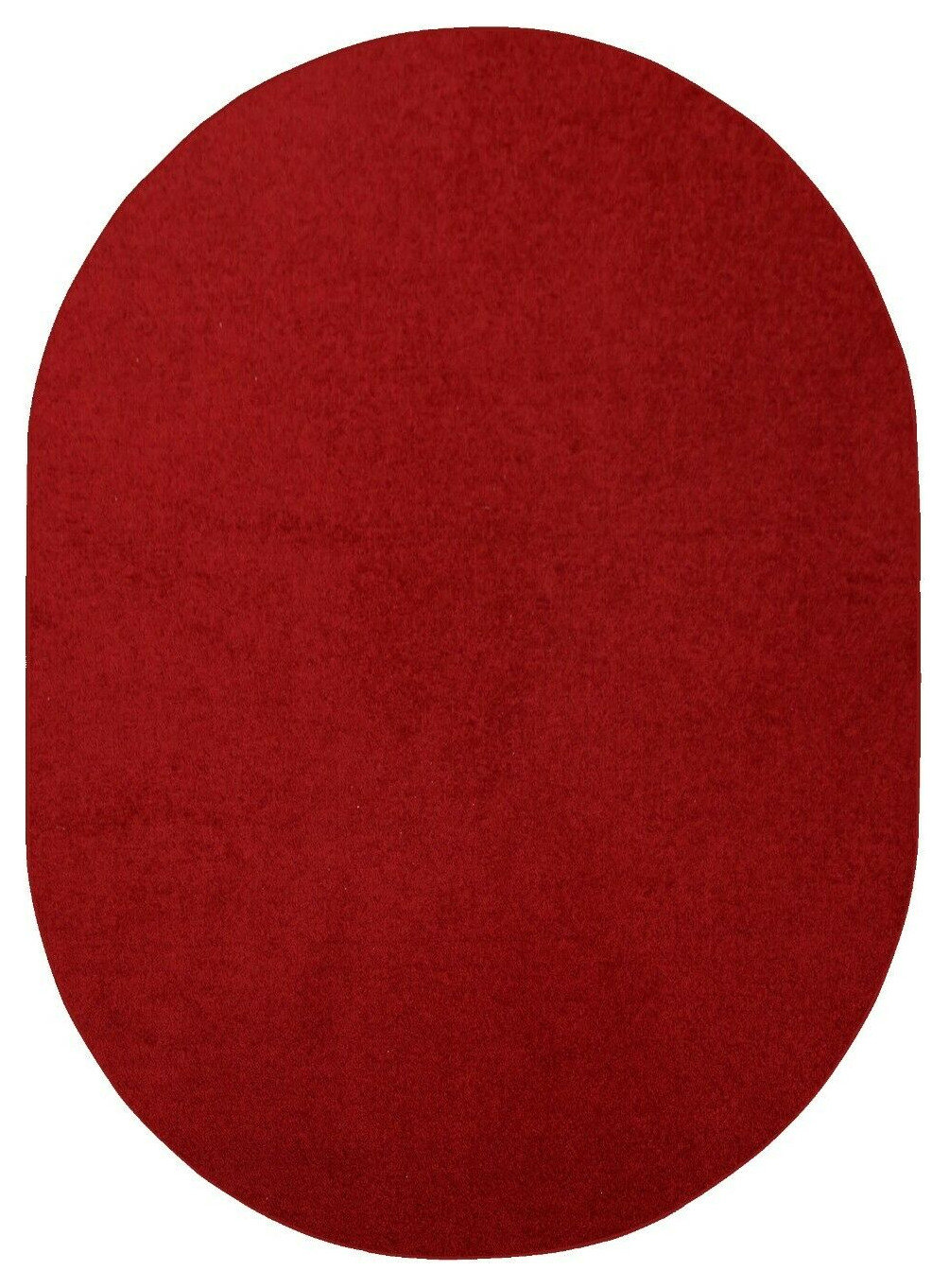 Furnish My Place Red Solid Color Rug Made In Usa, 4' x 18' Oval ...