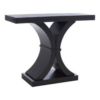 Modern Console Table, Unique Curved X-Shaped Base & Large Top ...