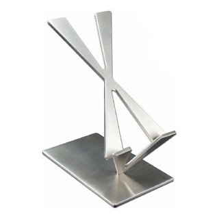 Modern Cell Phone Stand, Stainless Steel, Satin Finish. - Contemporary ...