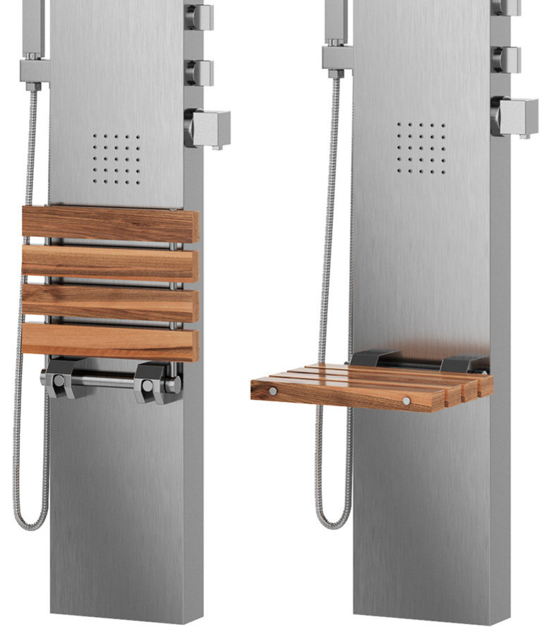 Oahu ShowerSpa Brushed Stainless Steel Shower Panel, 2.5 GPM ...