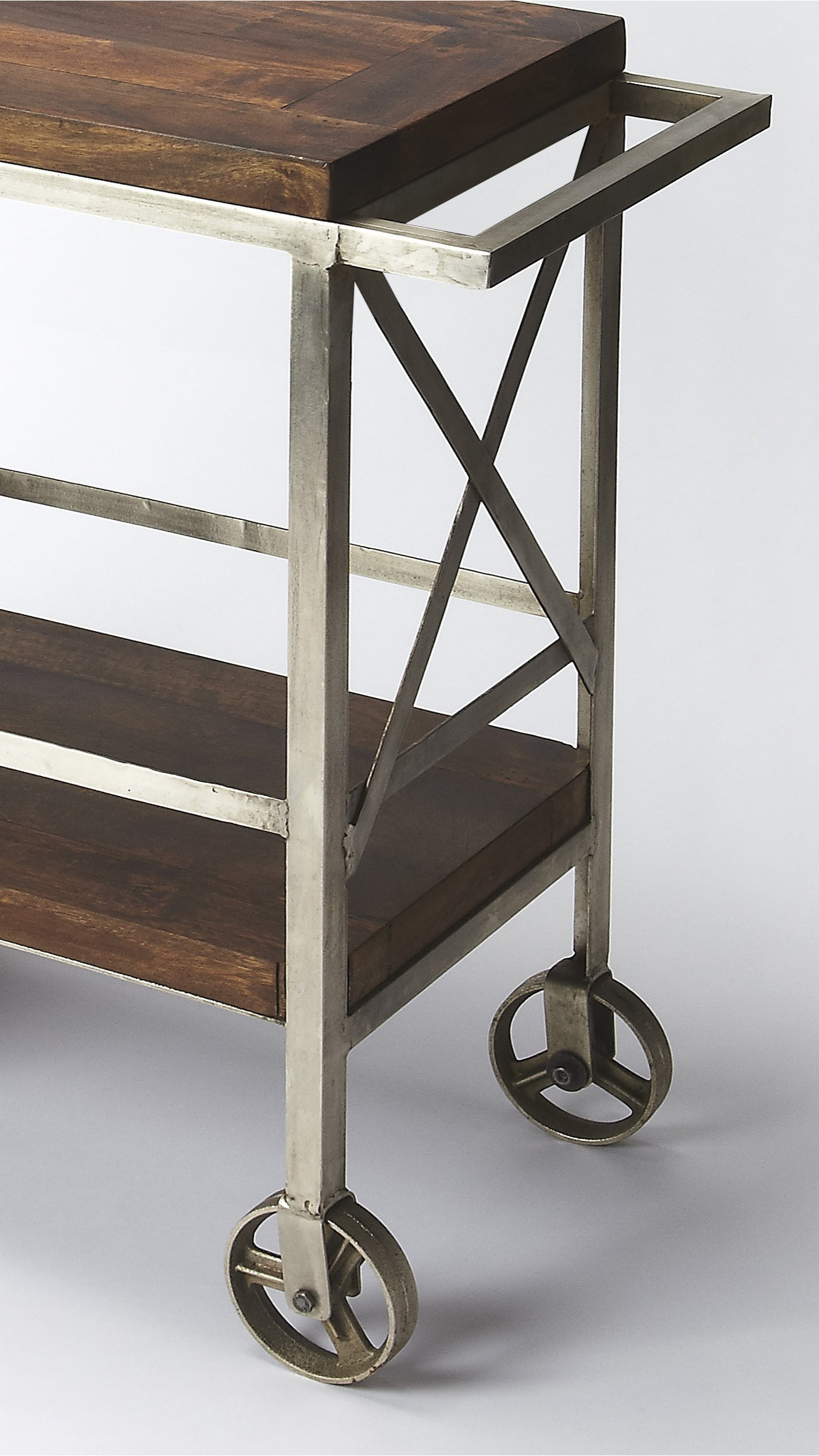Vintage Style Rolling Server Bar Cart - Industrial - Bar Carts - by ...