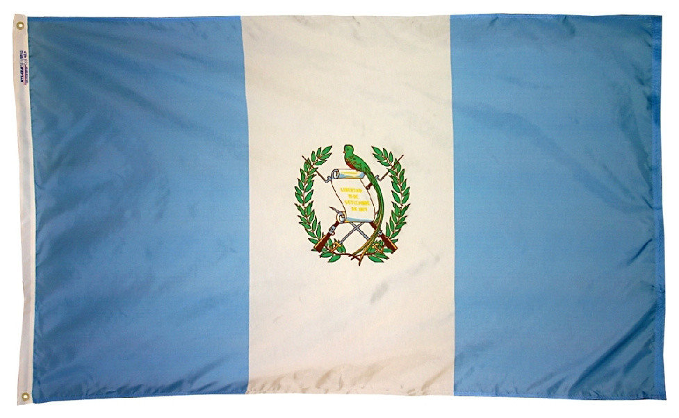Guatemala, 4'x6' Nylon Flag, State - Traditional - Flags And Flagpoles ...