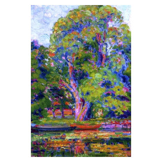 William Emile Schumacher Trees With Stream and Boat Wall Decal, 18x27 ...