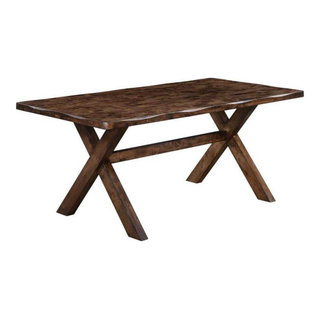 Coaster Alston Rustic Knotty Nutmeg Dining Table 70.75x35.5x30 Inch ...