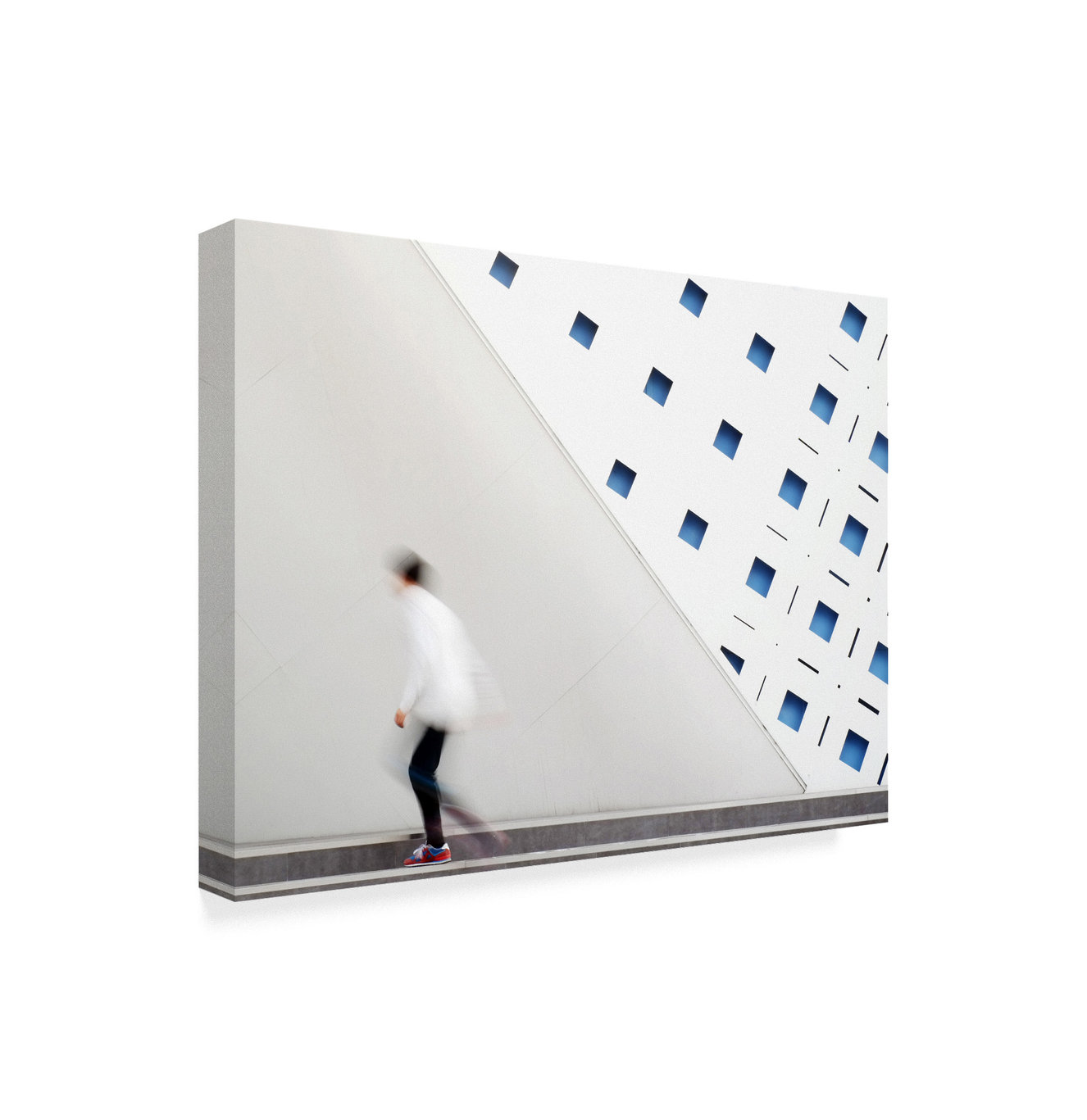 Donghee Han 'Blue Squares' Canvas Art, 47"x35" - Contemporary - Prints ...