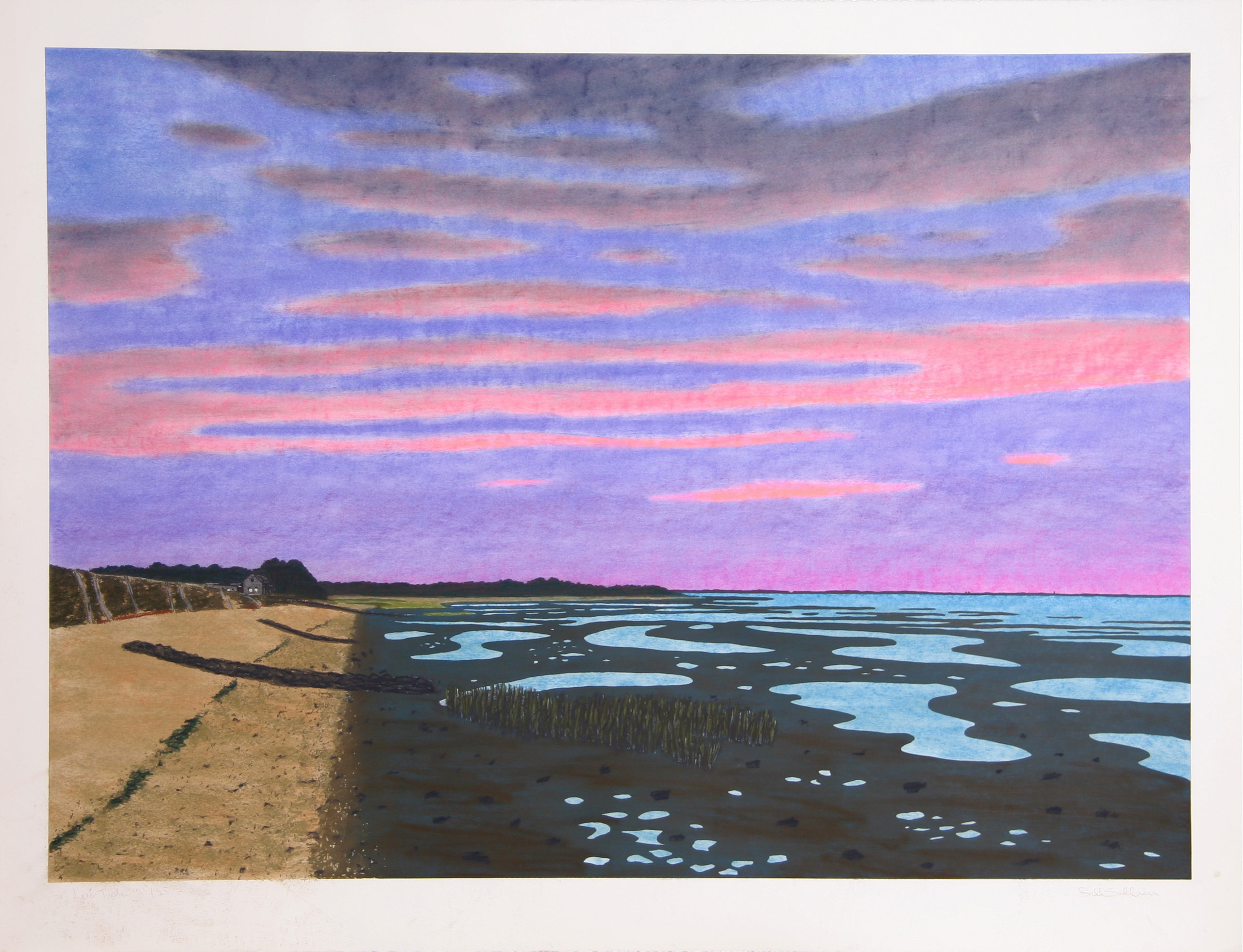 Bill Sullivan, Low Tide 21, Hand Colored Lithograph - Contemporary ...