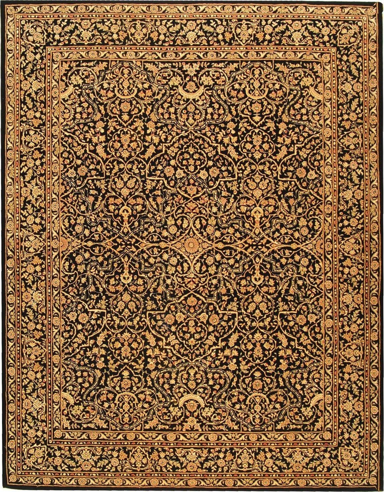 Safavieh Persian Court PC162B Charcoal/Tan Rug, 6' Round - Traditional ...
