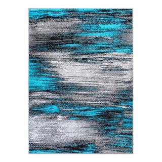 Flash Furniture Rylan 8x10 Abstract Rug, Turquoise, ACD-RGTRZ863-810-TQ ...