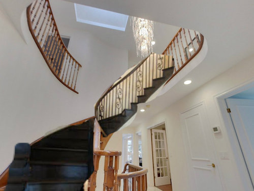 curved stair entry