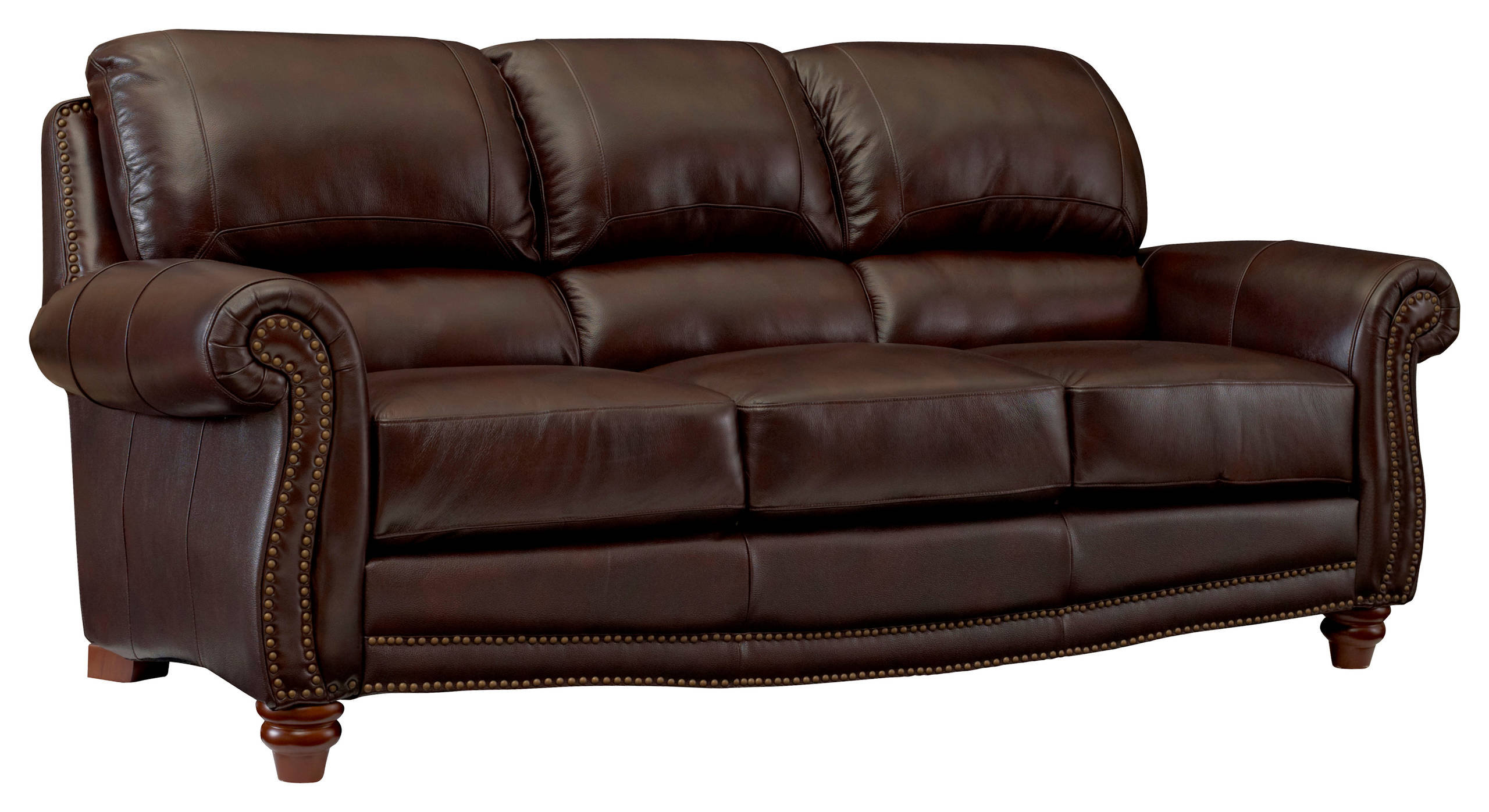 Carter Top Grain Italian Leather Sofa - Traditional - Sofas - by Oliver ...
