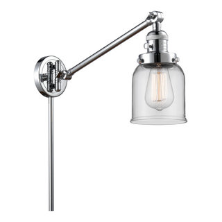 INNOVATIONS LIGHTING 237-AB-G52 Small Bell 1 Light Swing Arm ...