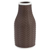 10" Chevron Vase, Java - Transitional - Vases - by Sagebrook Home | Houzz