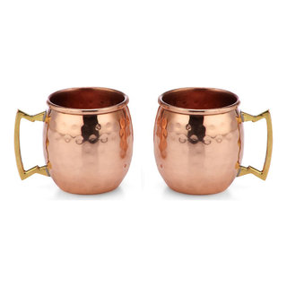 Handmade Hammered Copper Moscow Mule Shot Glasses, 2oz Mini Mug ...