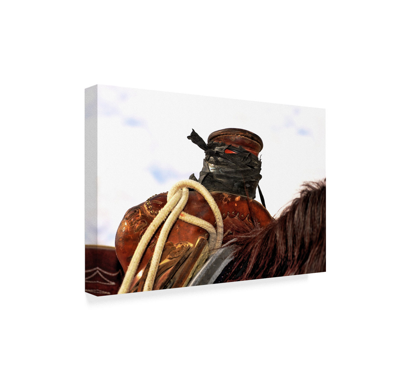 Amanda Smith 'Open Range Roping Saddle' Canvas Art, 22"x32 ...