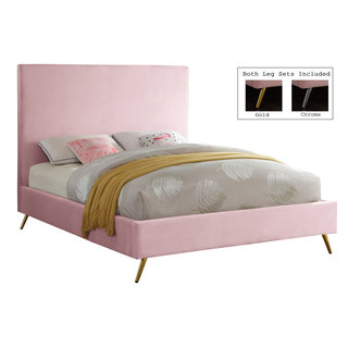 Jasmine Velvet Bed, King - Midcentury - Platform Beds - by Meridian ...