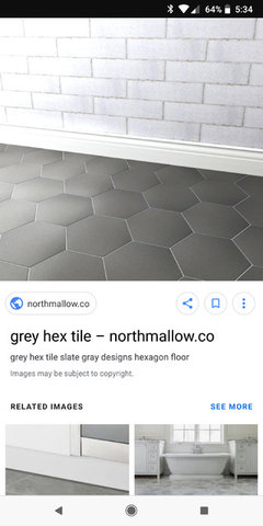 Grout color for dark gray hex floor | Houzz Forum