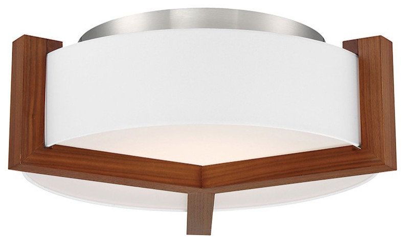 Modern Forms Segment 1-Light 22" LED Flush Mount/3000K, Dark Walnut ...