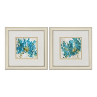 Blue Infusion Wall Art, 2-Piece Set - Contemporary - Prints And Posters ...