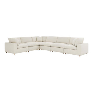 Commix Down Filled Overstuffed 6 Piece Sectional Sofa Set ...