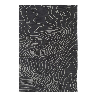 Kaleen Pastiche Collection Rug, Charcoal, 3'x5' - Contemporary - Area ...