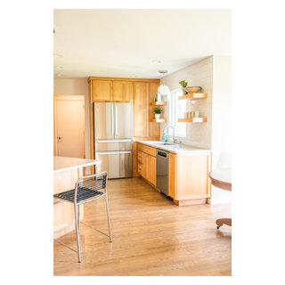 Open and Light Kitchen and Living Room Remodel - Modern - Kitchen ...