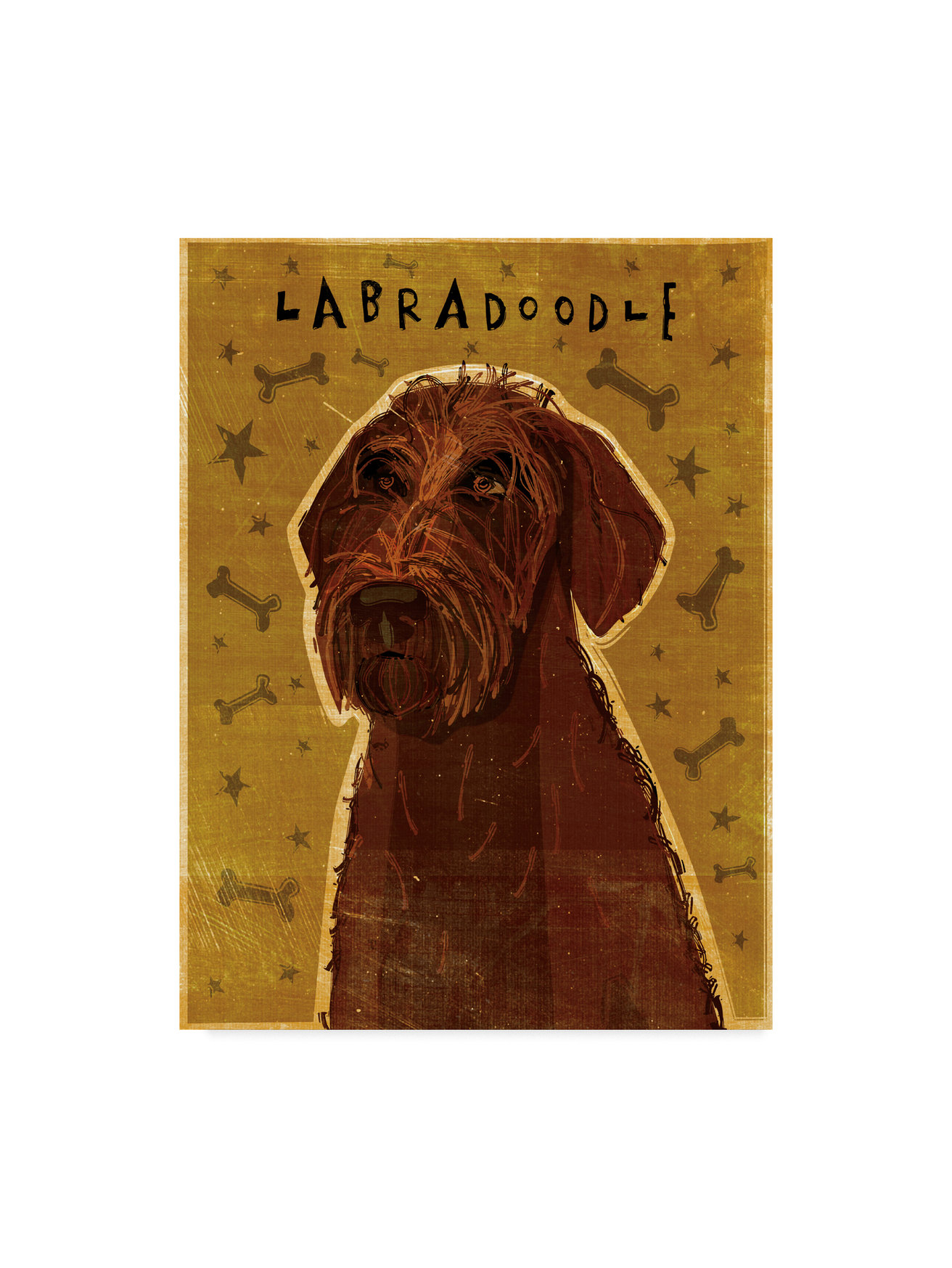 John W. Golden 'Chocolate Labradoodle' Canvas Art, 19"x14 ...
