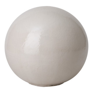 Landscape Gazing White Ceramic Ball - Contemporary - Decorative Objects ...