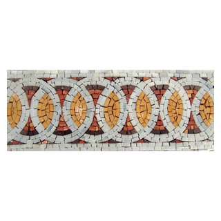 Mosaic Border, Contemporary Tile Art, 12" x 8" - Contemporary - Accent ...