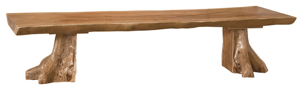 Elk Home 6517518Et Teak Slab Bench - Rustic - Dining Benches - by ...