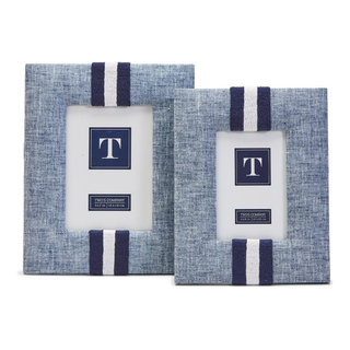 Two's Company 53894 Yacht Club 2-Piece Set Stripe Photo Frames ...