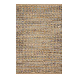 9" x 12" Tan and Navy Braided Jute Area Rug - Beach Style - Area Rugs ...