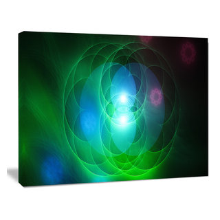 Merge Colored Spheres., Large Abstract Canvas Art Print, 20"x12"x1 ...