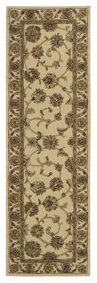 Nourison INDIA HOUSE 415 IVORY RUG, 2'3"x7'6" - Traditional - Hall And ...
