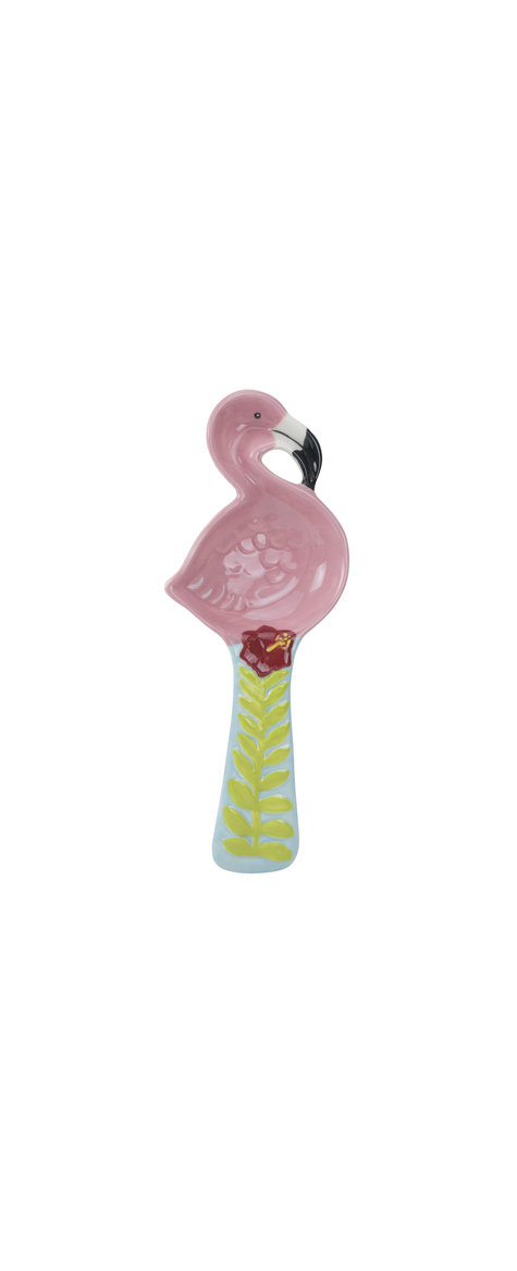 Boston Warehouse Earthenware Flamingo Spoon Rest - Tropical - Spoon ...