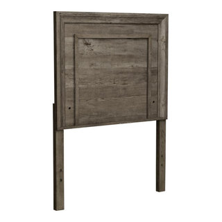 Twin Panel Headboard w/ Lights Contemporary Grey in Graystone Finish ...