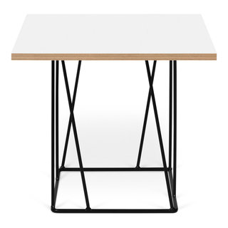 Tema Helix 20x20 Side Table With Black Steel Legs - Transitional - Side ...