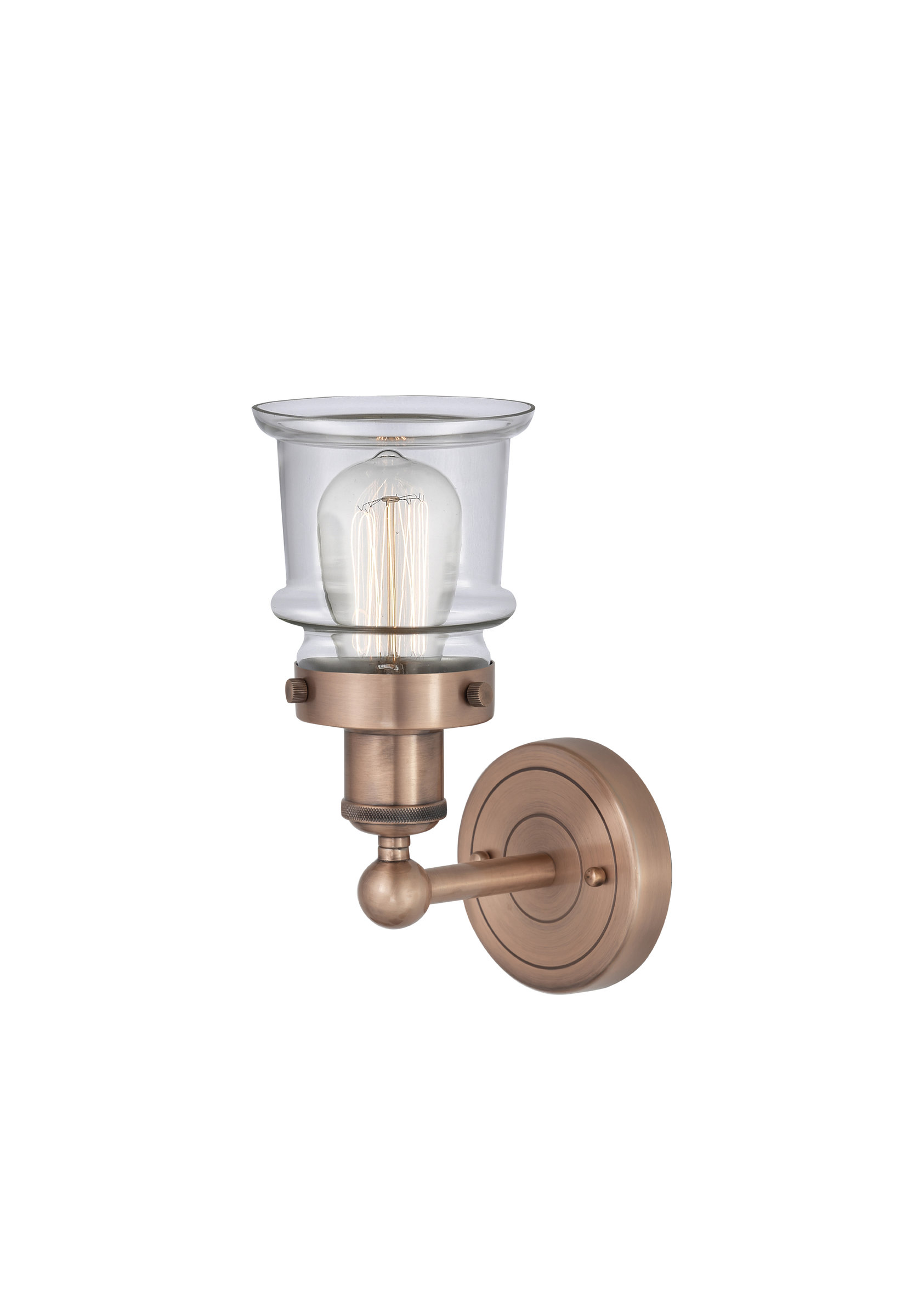Canton 1-Light 5" Sconce, Antique Copper Finish - Industrial - Wall ...