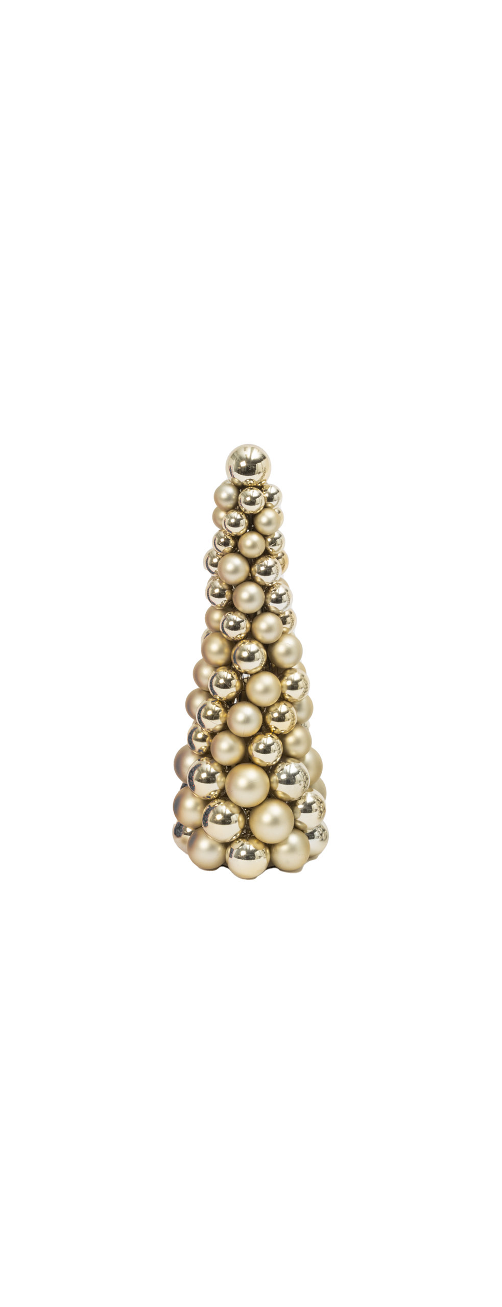 18" Gold Ornament Cone Tree - Holiday Accents And Figurines - by Gerson ...
