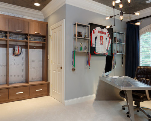 Sports Themed Home Office Design Ideas, Remodels & Photos